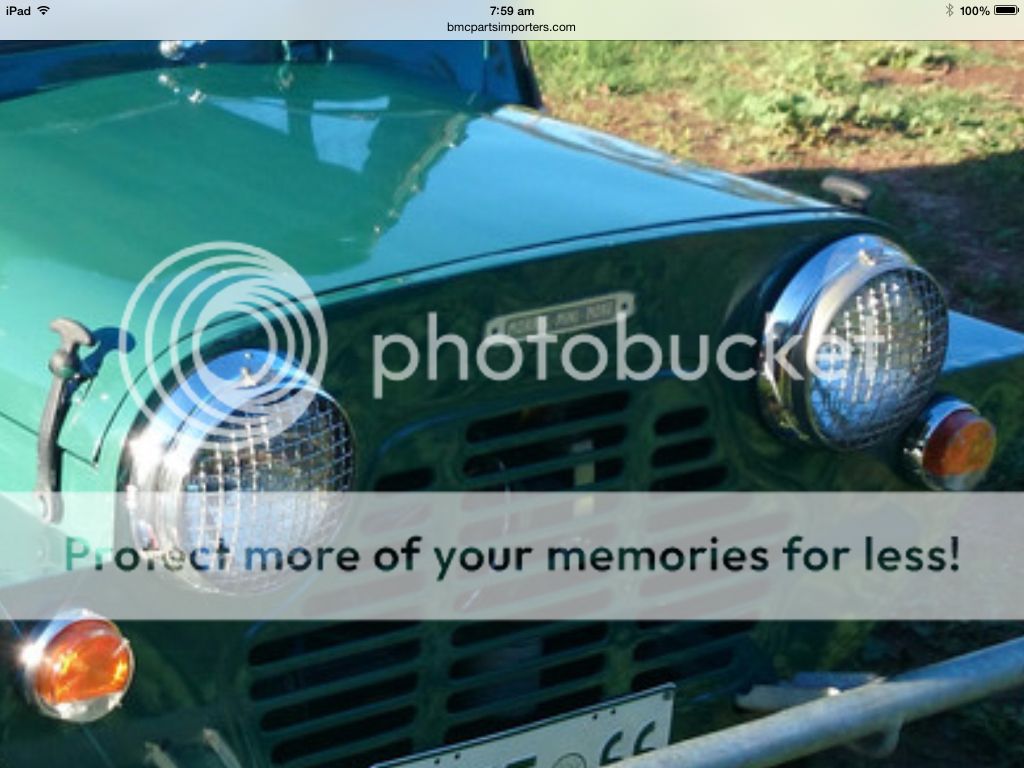 1967 original Front Badge "MOKE" raised letters not sticker